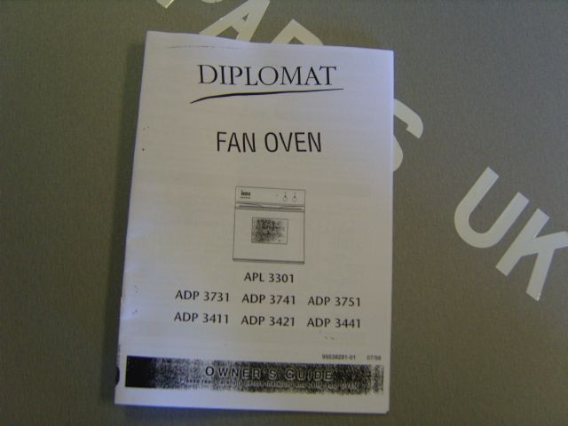 Diplomat Cooker / Oven INSTRUCTION MANUAL 87X1042